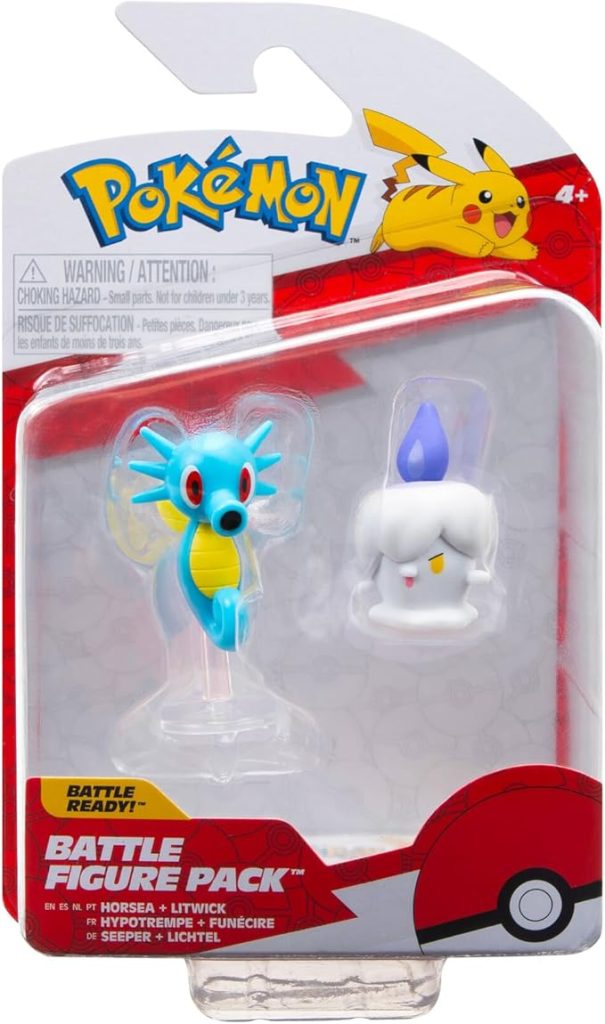 POKEMON : SET 1 O 2 FIGURAS HORSEA & LITWICK – Mundo Comics